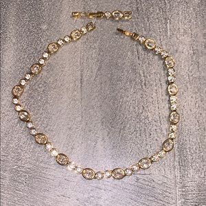 Swarovski | Jewelry | Swarovski Crystal Gold Necklace | Poshmark